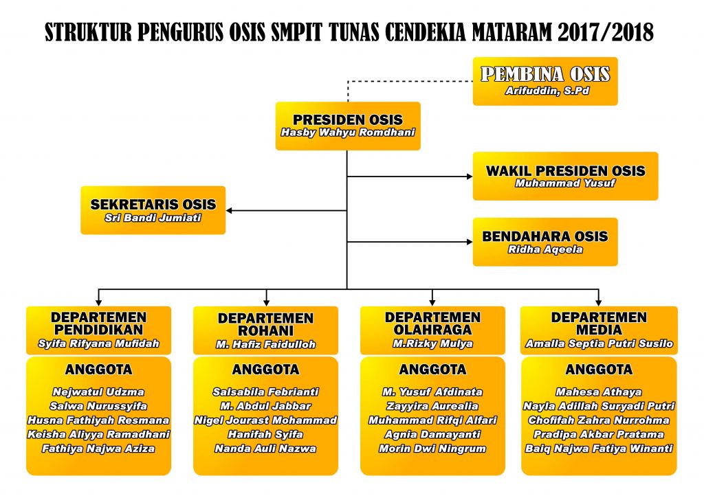 Struktur Pengurus Osis SMP IT Tunas Cendekia Mataram 2018-2019 ...